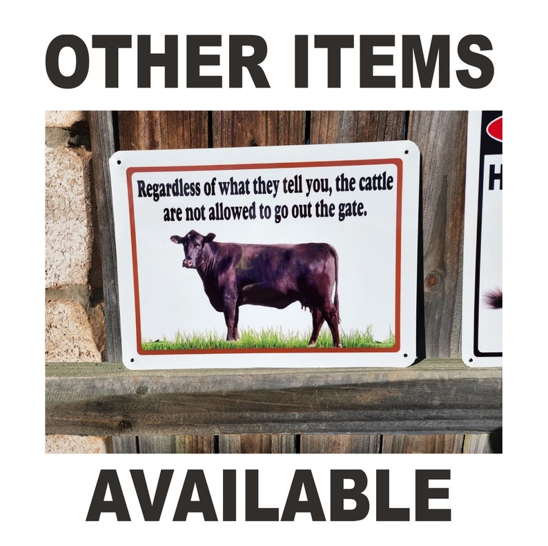 Cattle Grazing Sign Please Close Gate - Etsy