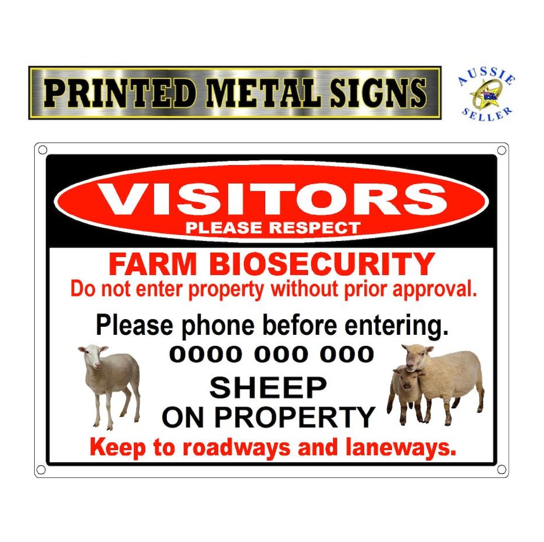 Sheep Biosecurity Sign - Etsy