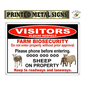 Sheep Biosecurity Sign - Etsy