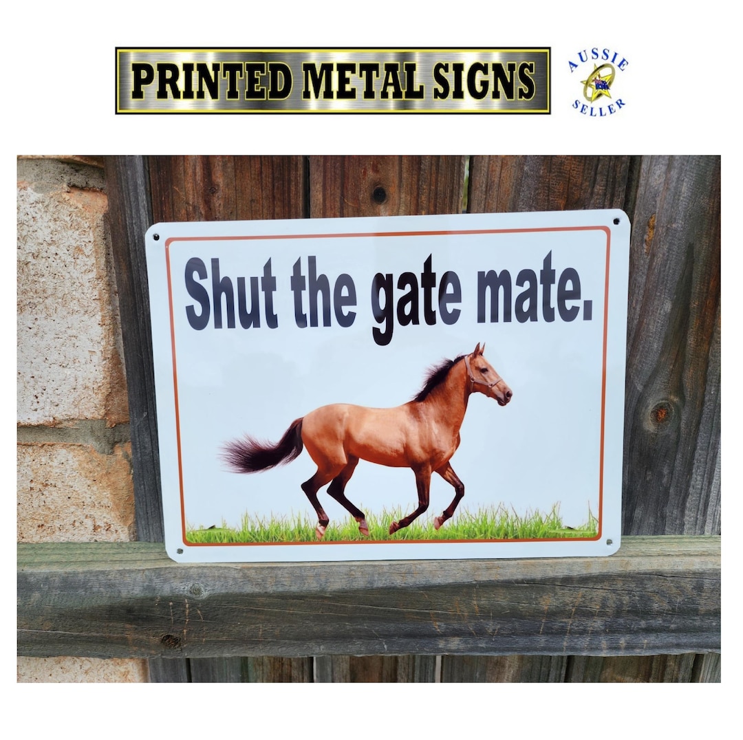 Horse Stable Safety Gate Sign - Etsy