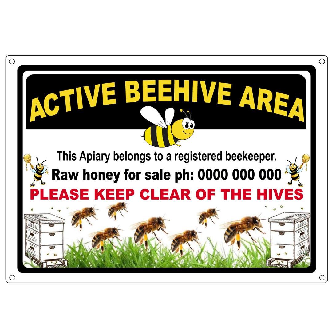 Honey for Sale Active Beehive Area Sign - Etsy