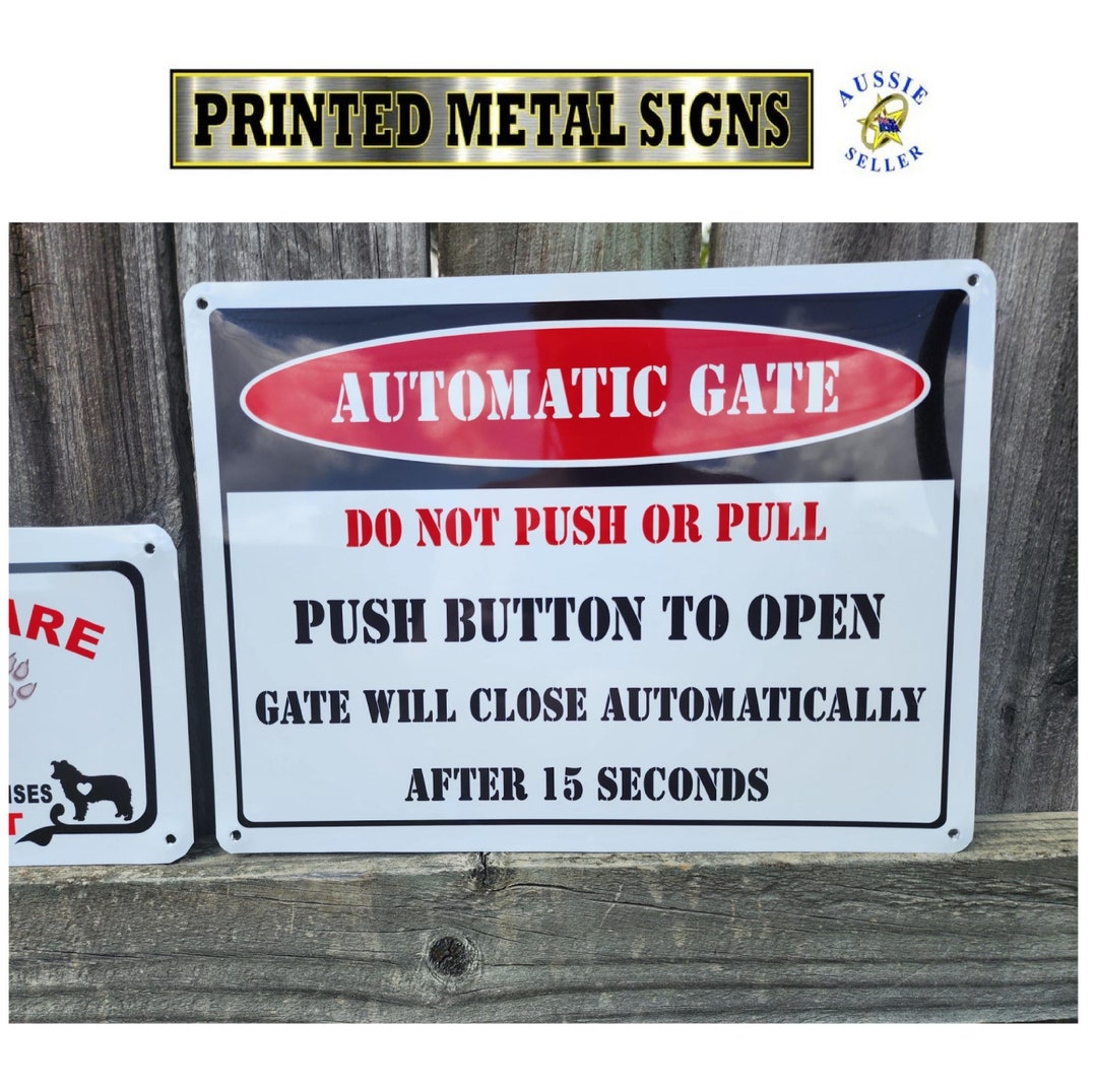 Automatic Opening Gate Sign - Etsy