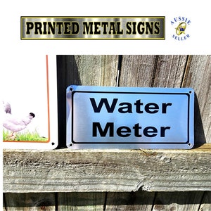 Water Meter Sign With Arrow - Etsy