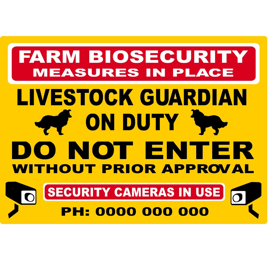 Personalised Farm Biosecurity and Security Cameras Sign - Etsy