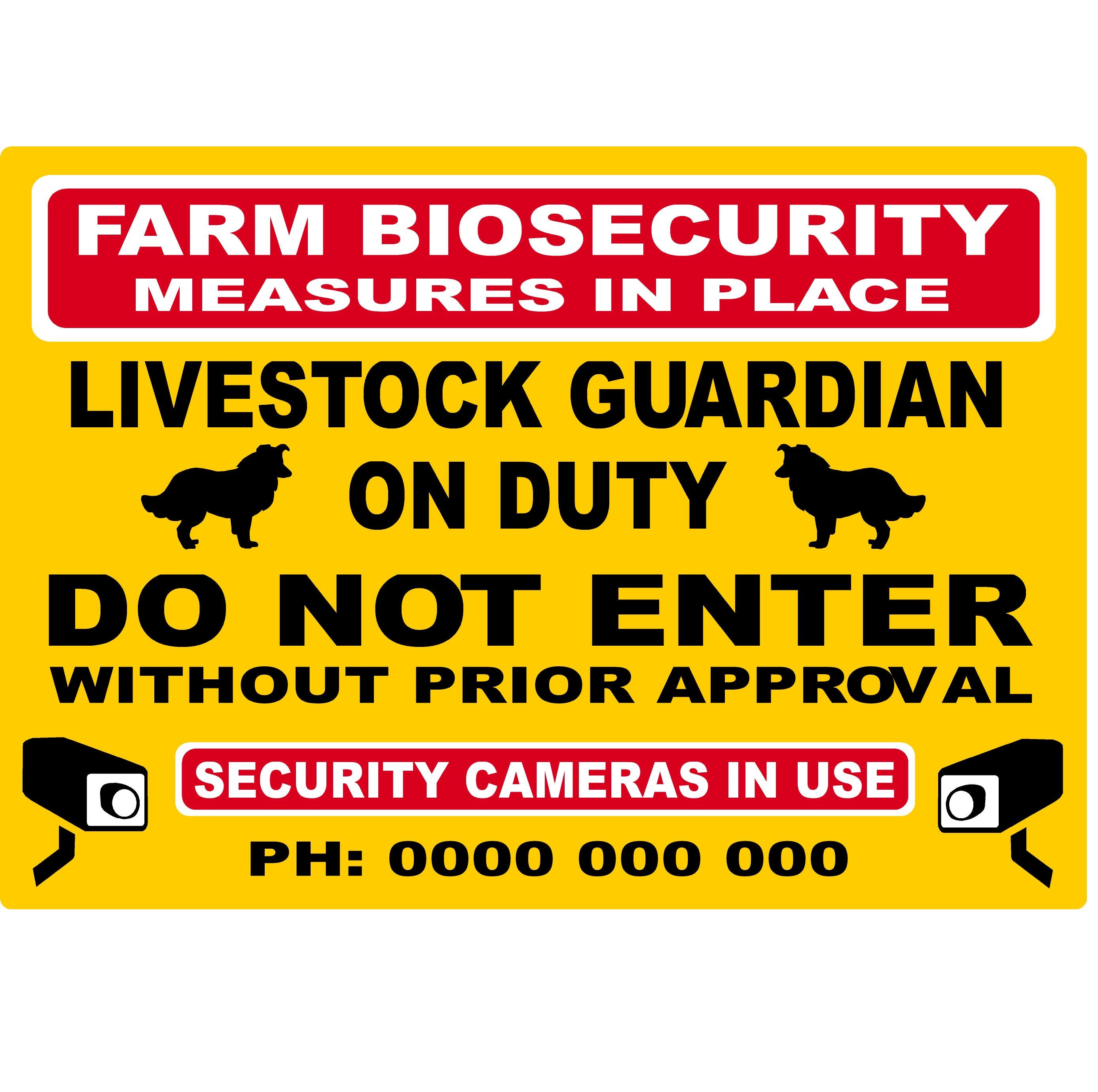 Personalised Farm Biosecurity and Security Cameras sign | Etsy