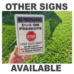 Dogs on Premises Security Camera Sign, Beware of the Dog Printed Metal ...