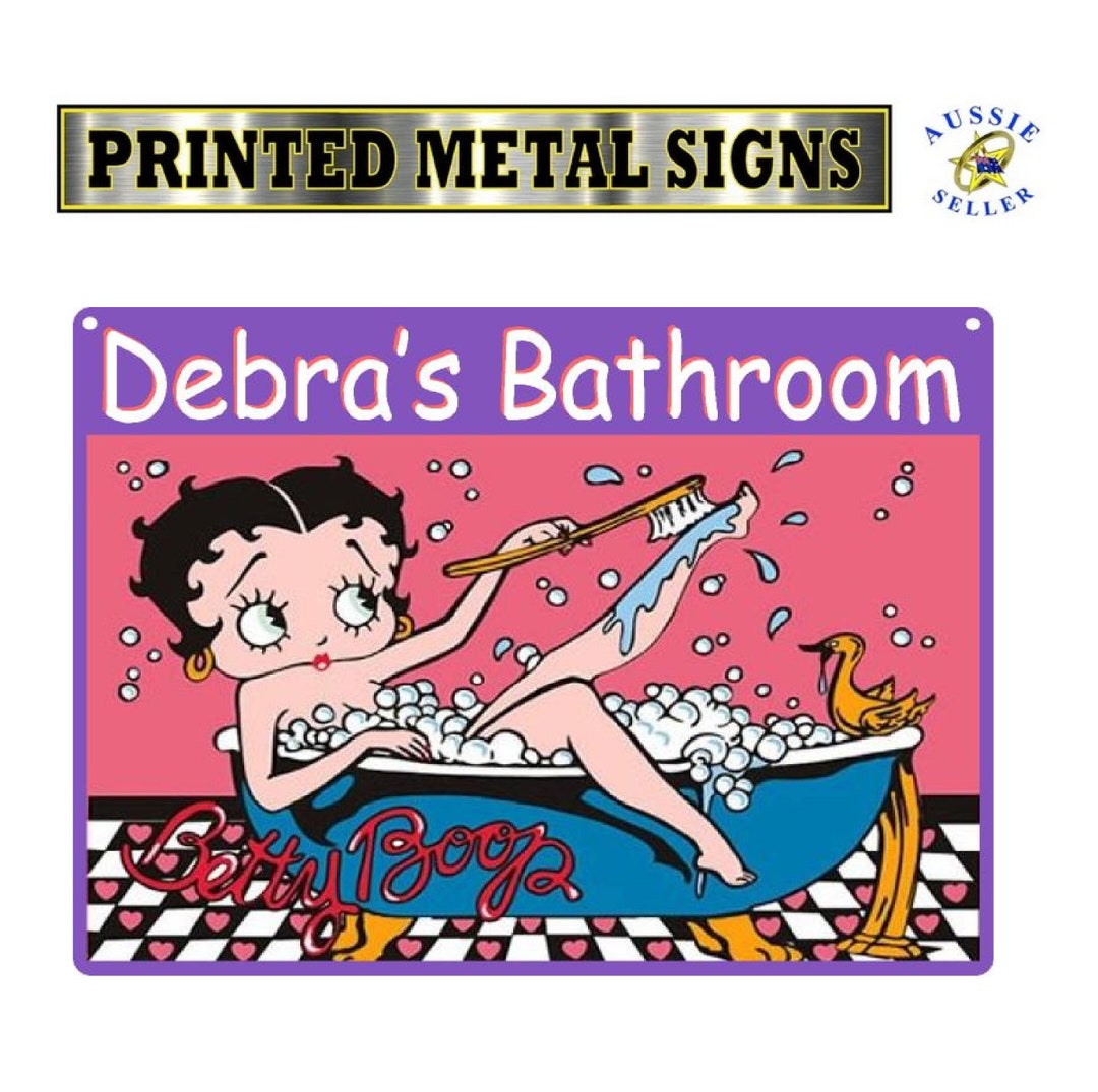 Betty Boop Personalised Bathroom Name Sign - Etsy