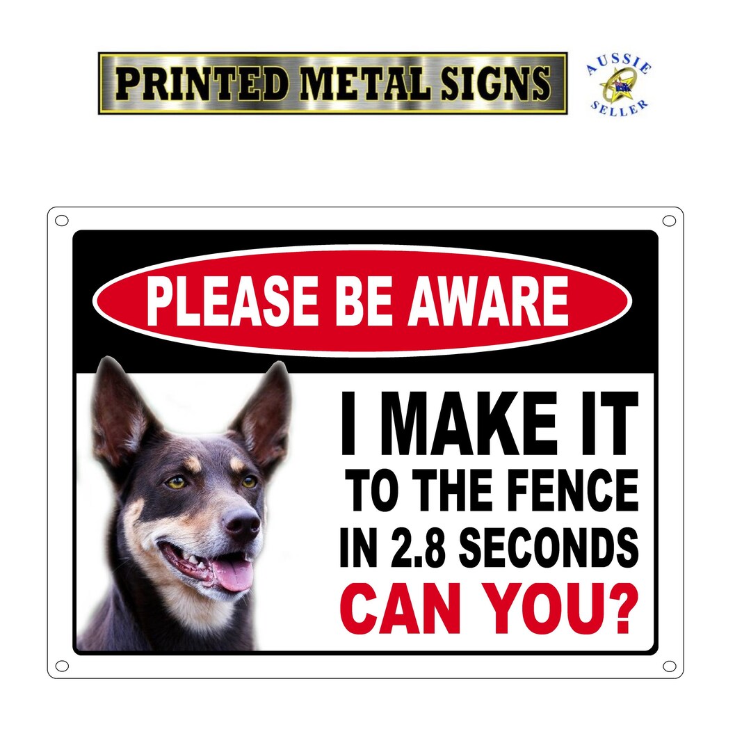 Kelpie Dog Metal Dog Sign - Etsy Australia