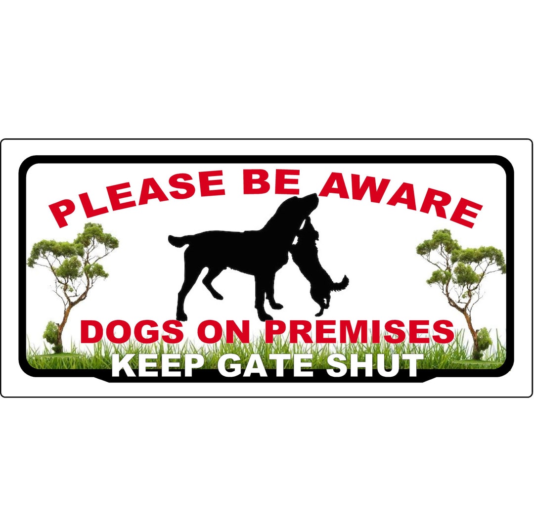 Dogs on Premises Beware of the Dog Printed Metal Sign - Etsy