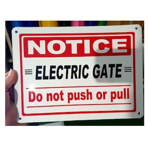 Electric Gate Farm Property Gate Sign - Etsy