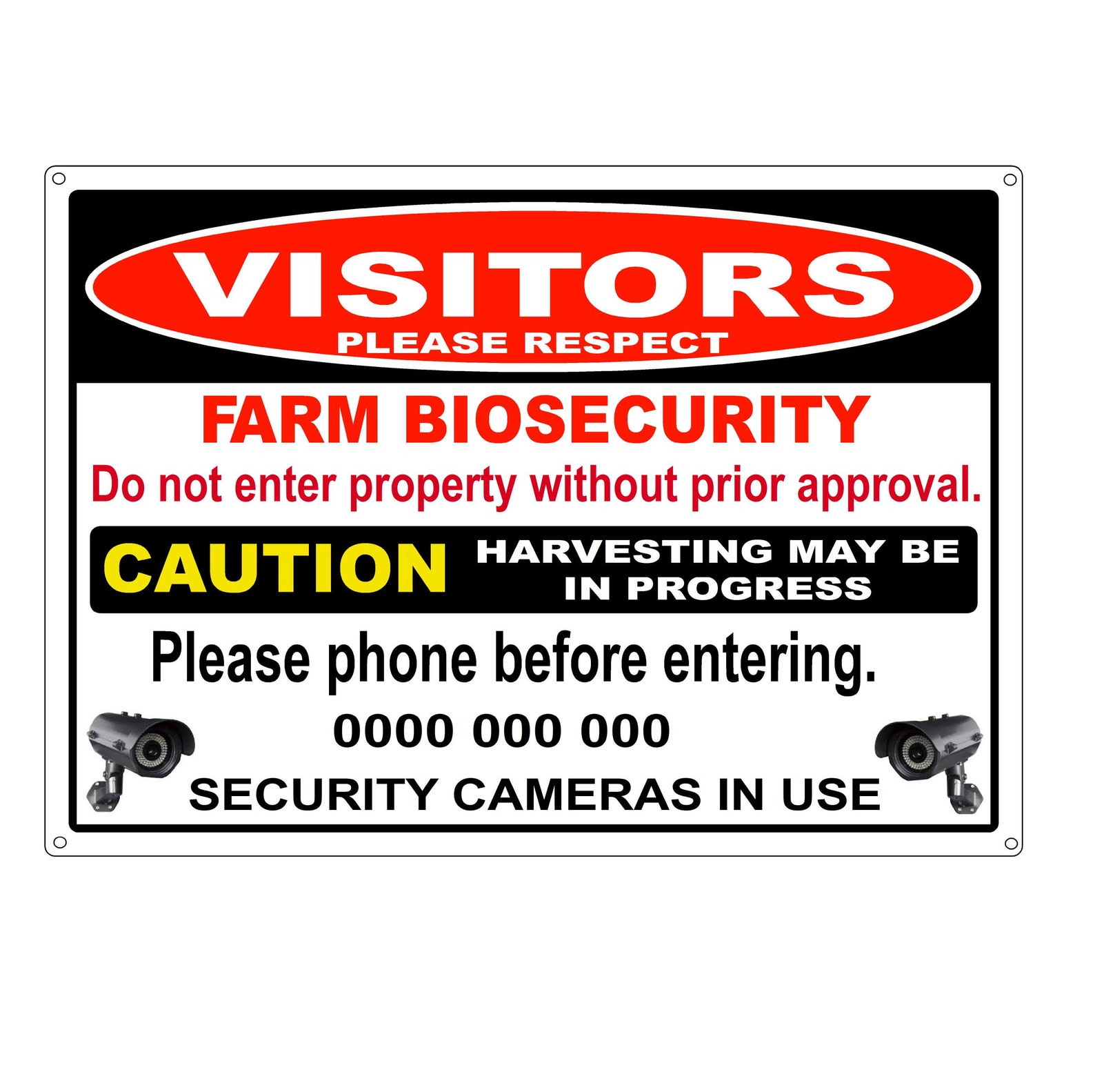 Harvesting Biosecurity Gate Property Personalized Sign - Etsy