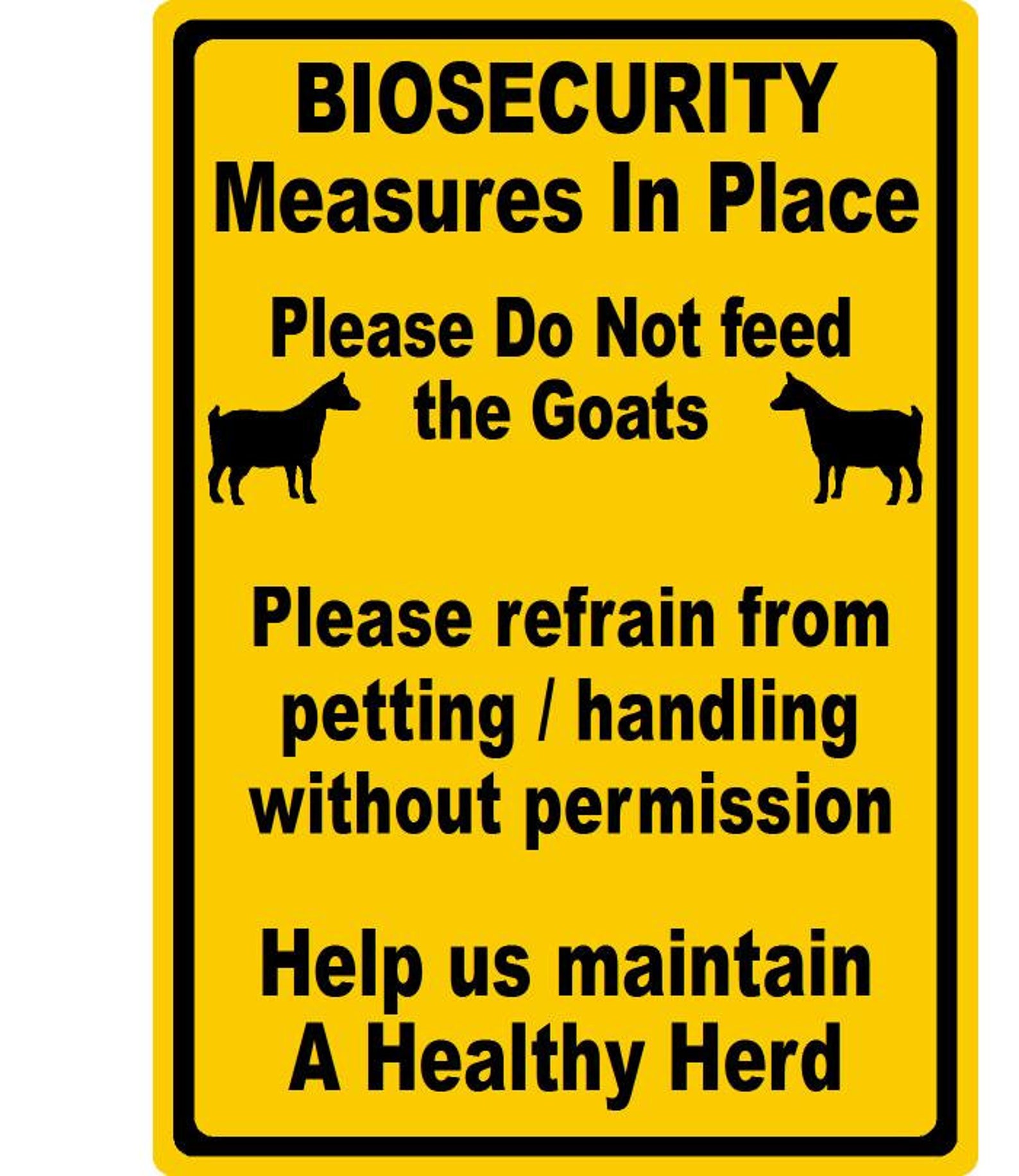 Biosecurity Goats Sign - Etsy Australia