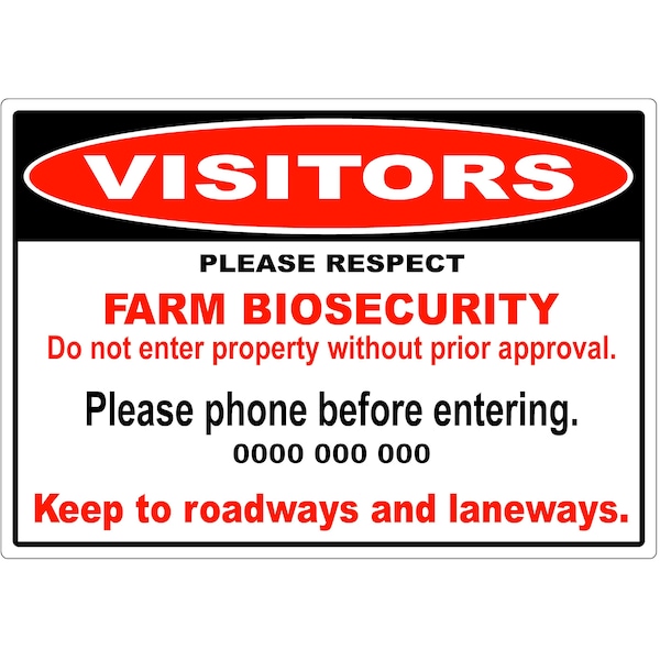 Biosecurity Farm Sign - Etsy