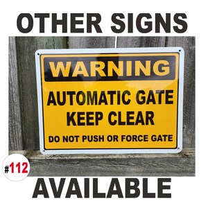 Automatic Gate No Entry Sign With Cctv - Etsy