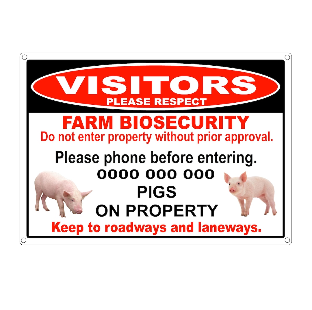 Pig Farm Personalised Biosecurity Sign - Etsy