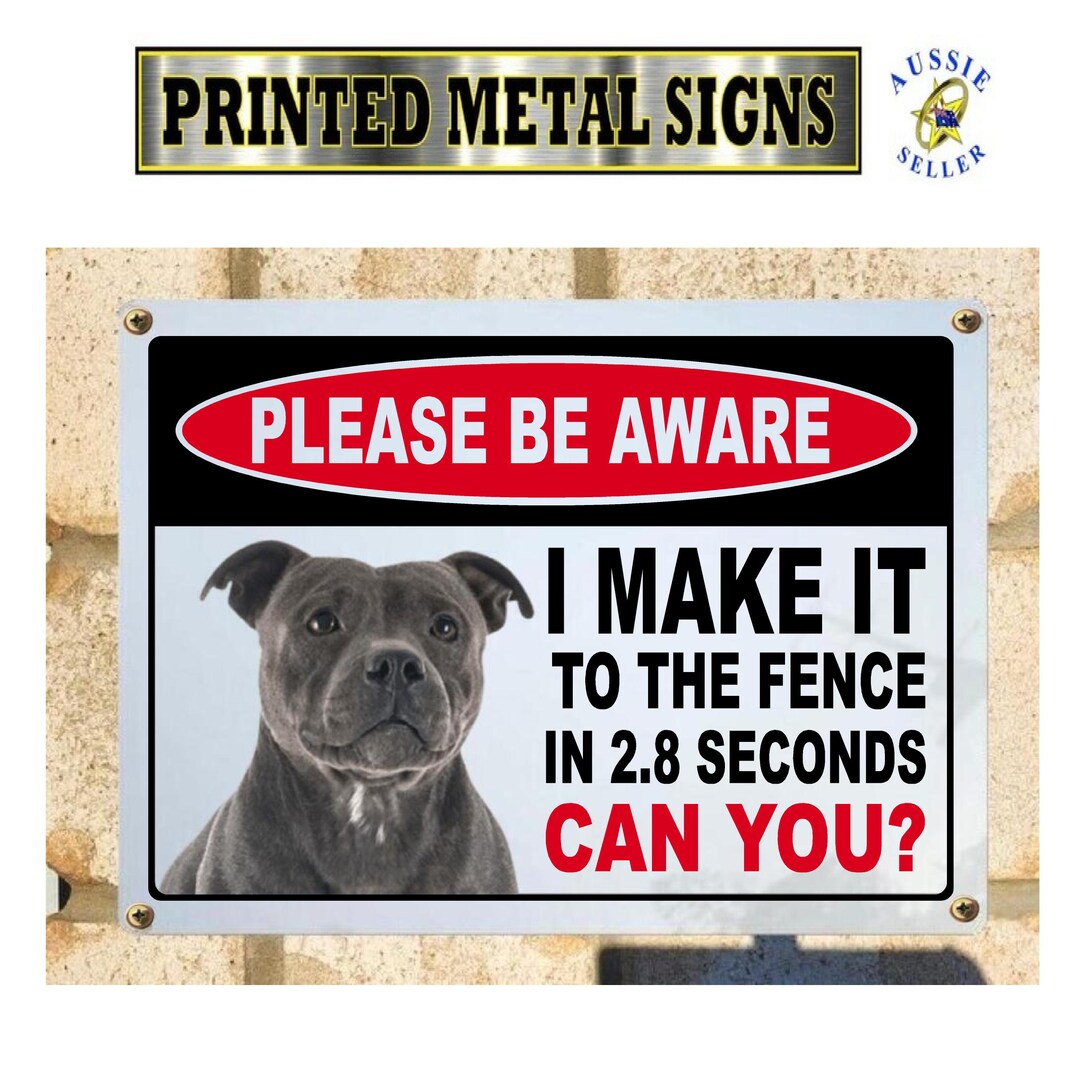 Staffy Dog Sign Staffordshire Bull Terrier METAL SIGN - Etsy