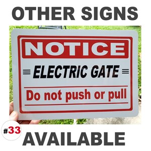 Automatic Gate No Entry Sign With Cctv - Etsy