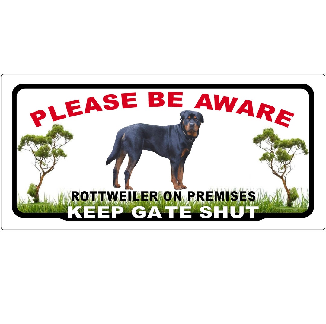 Rottweiler Sign, Beware of the Dog Printed Metal Sign - Etsy