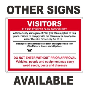 Biosecurity Stop Sign - Etsy Australia