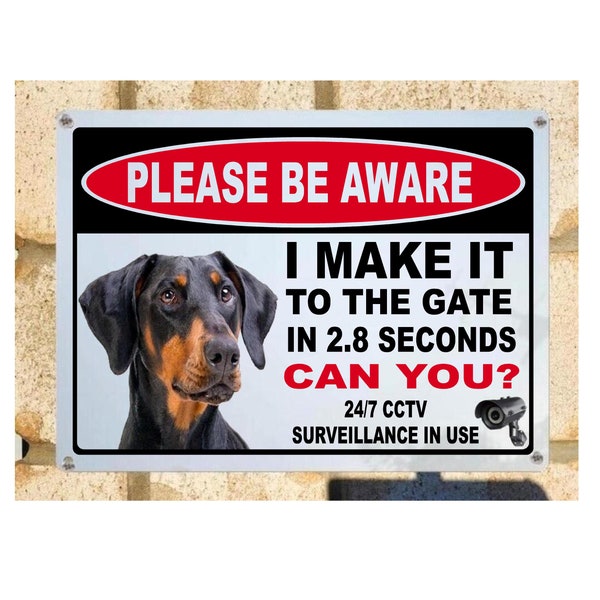 Doberman Dog Sign - Etsy