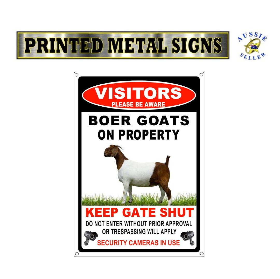 Boer Goats on Property Gate Sign - Etsy