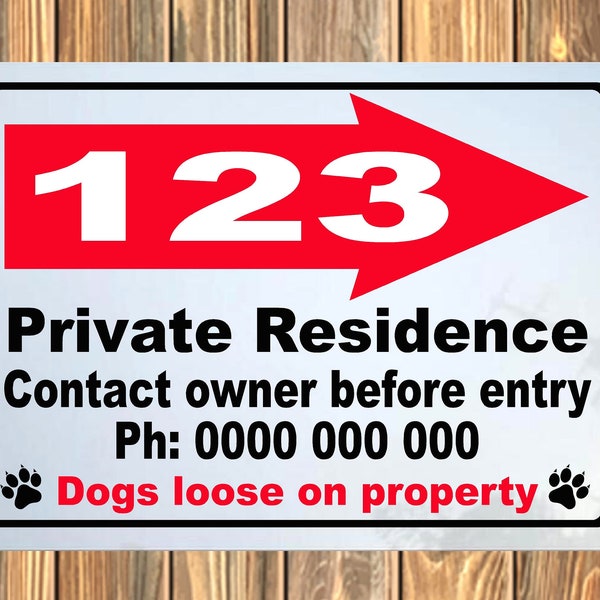 Private Residence Sign - Etsy