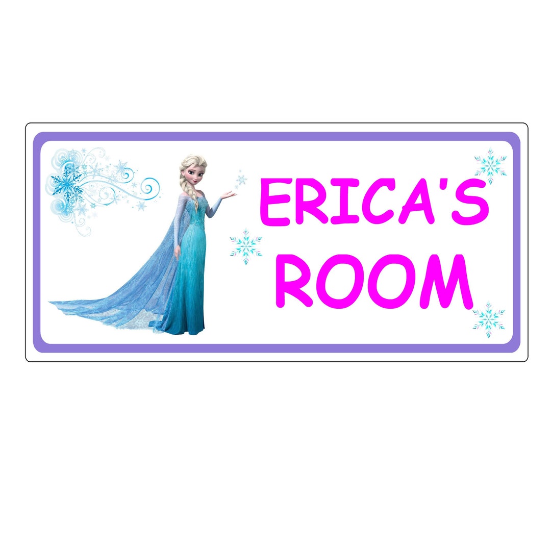 Frozen Movie Elsa Plaque, Personalised Printed Metal Sign With Your ...