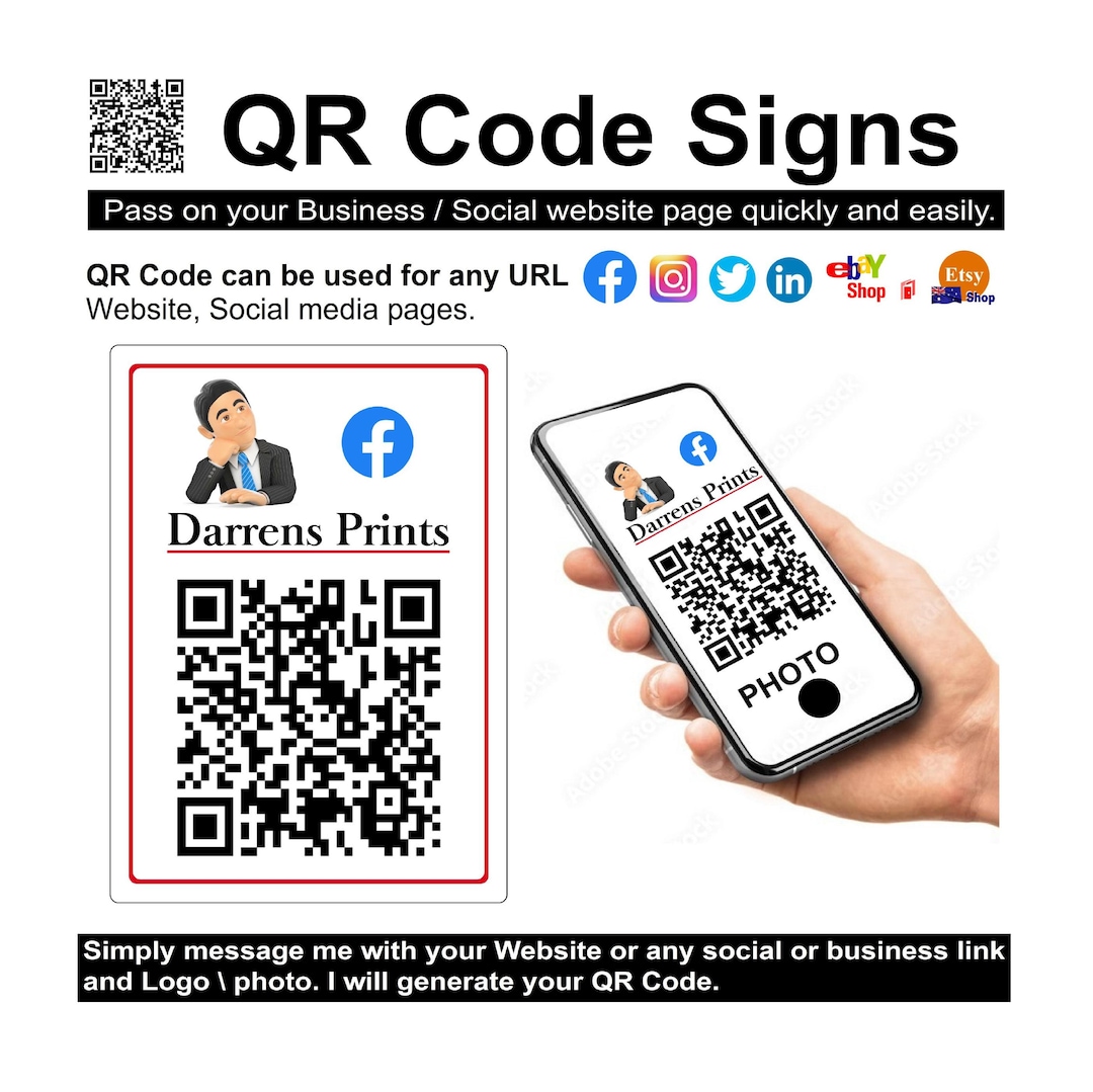 QR Code Metal Sign - Etsy