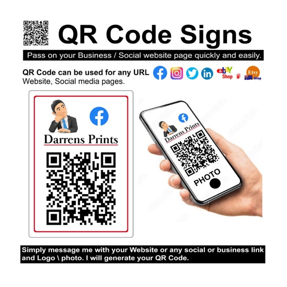 QR Code Metal Sign - Etsy