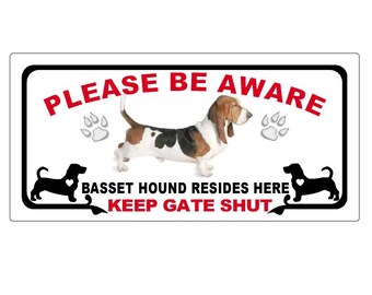 BASSET HOUND Blvd Street METAL Dog House Sign 3x12 New & Handmade - Etsy