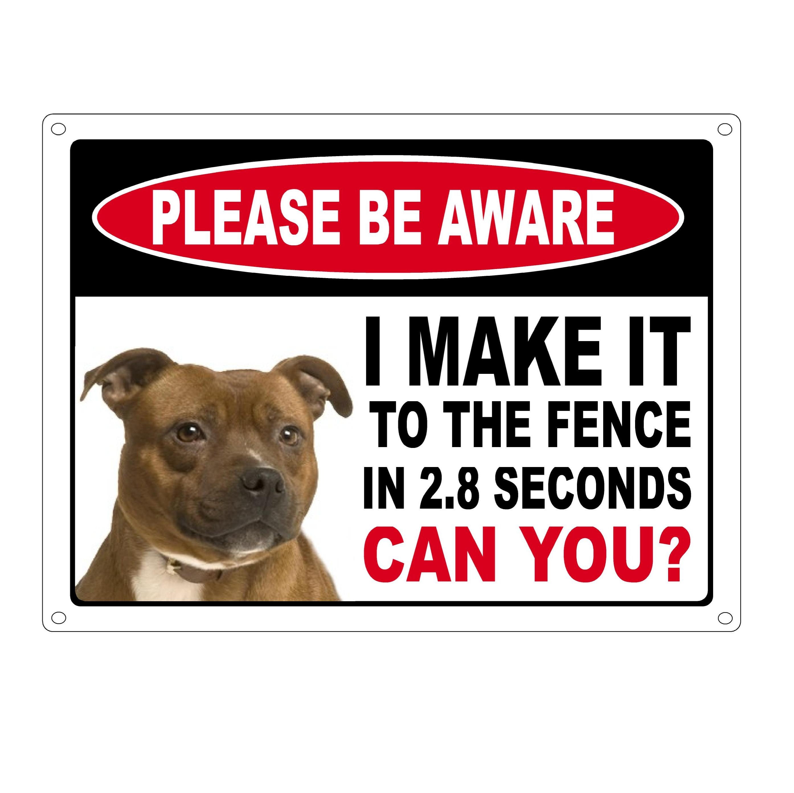 Staffy Staffordshire Bull Terrier Sign Beware of the Dog - Etsy Australia