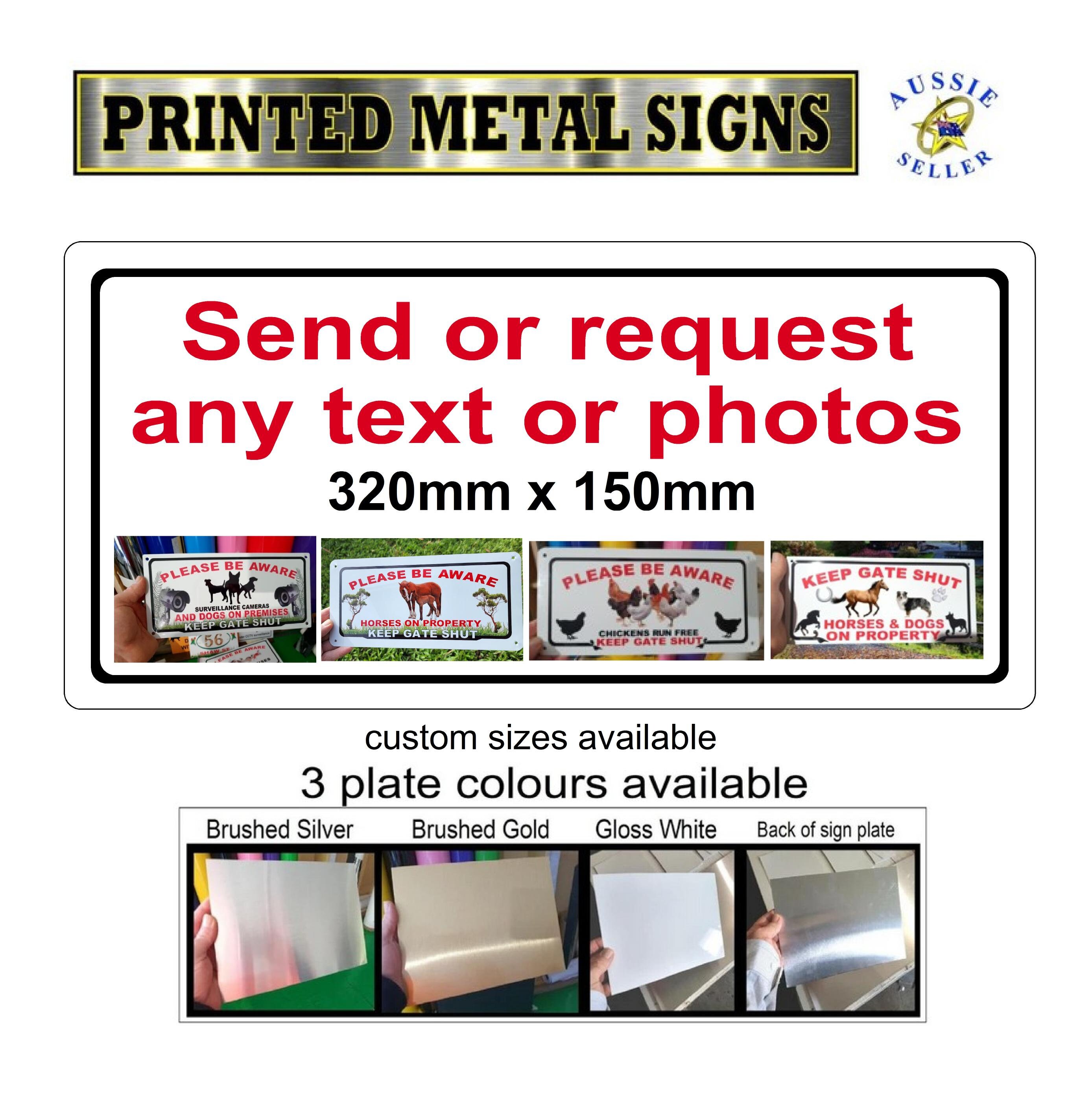 Personalised Home or Business Sign Plaque Brushed Metal - Etsy Australia