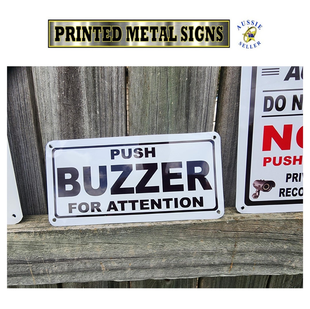 Door Bell Buzzer Sign - Etsy