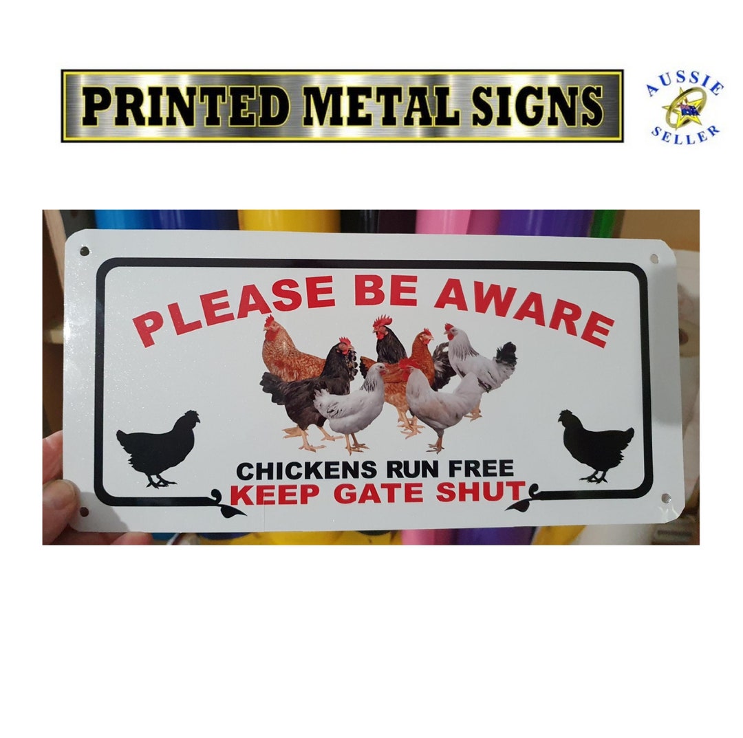 Chicken Gate Sign - Etsy