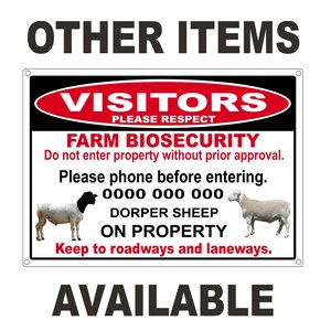 Sheep Biosecurity Sign - Etsy