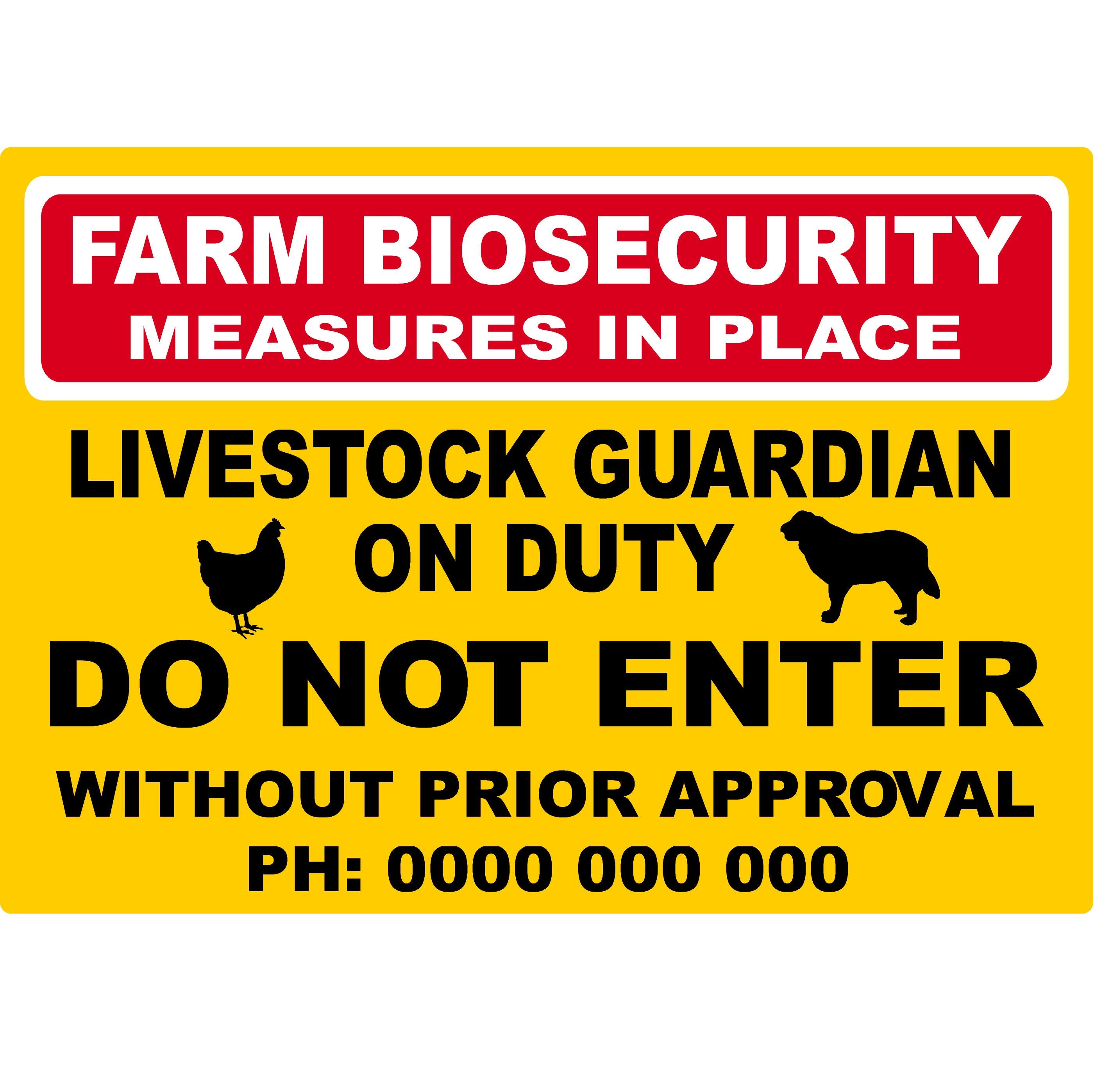Personalised Farm Biosecurity Sign | Etsy Australia