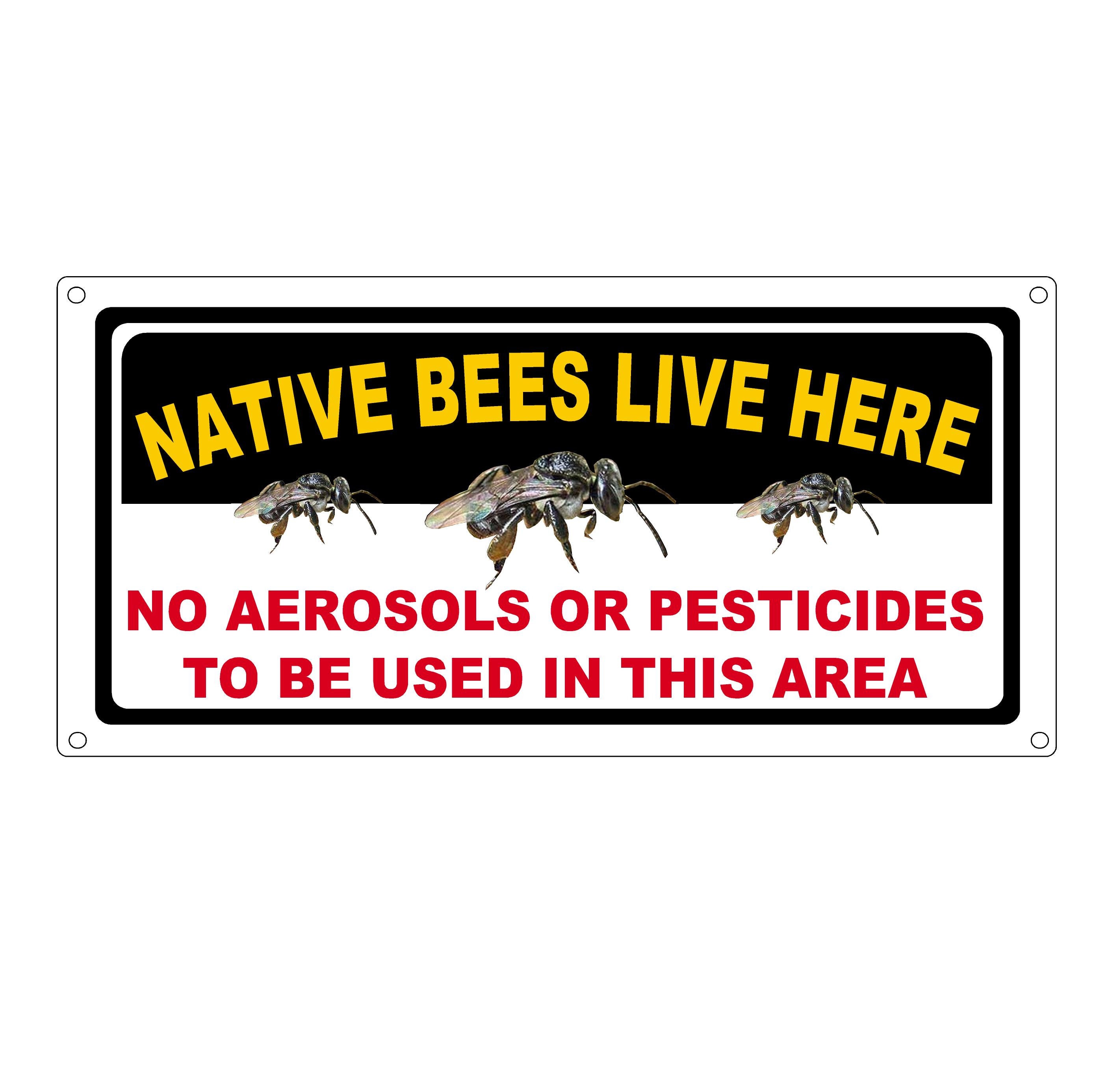 Native bee area sign | Etsy