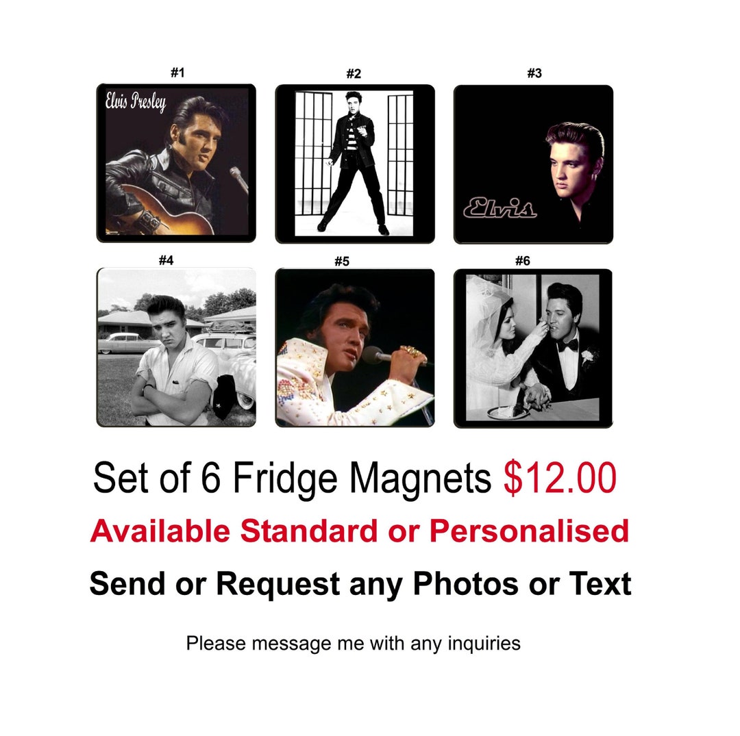 Elvis Presley Photo Fridge Magnets Printed Onto Metal Metal - Etsy