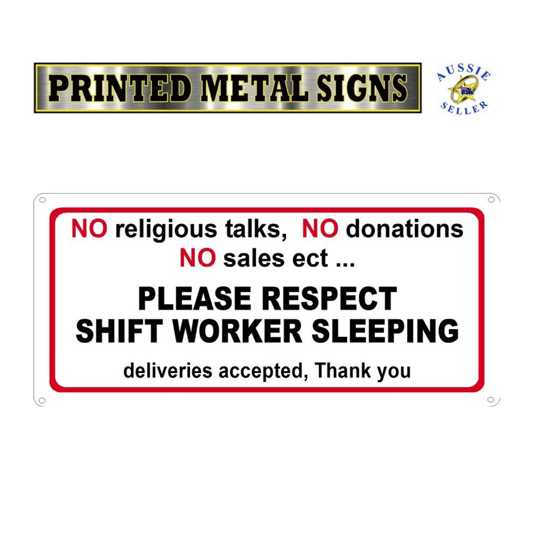 Shift Worker Sign - Etsy