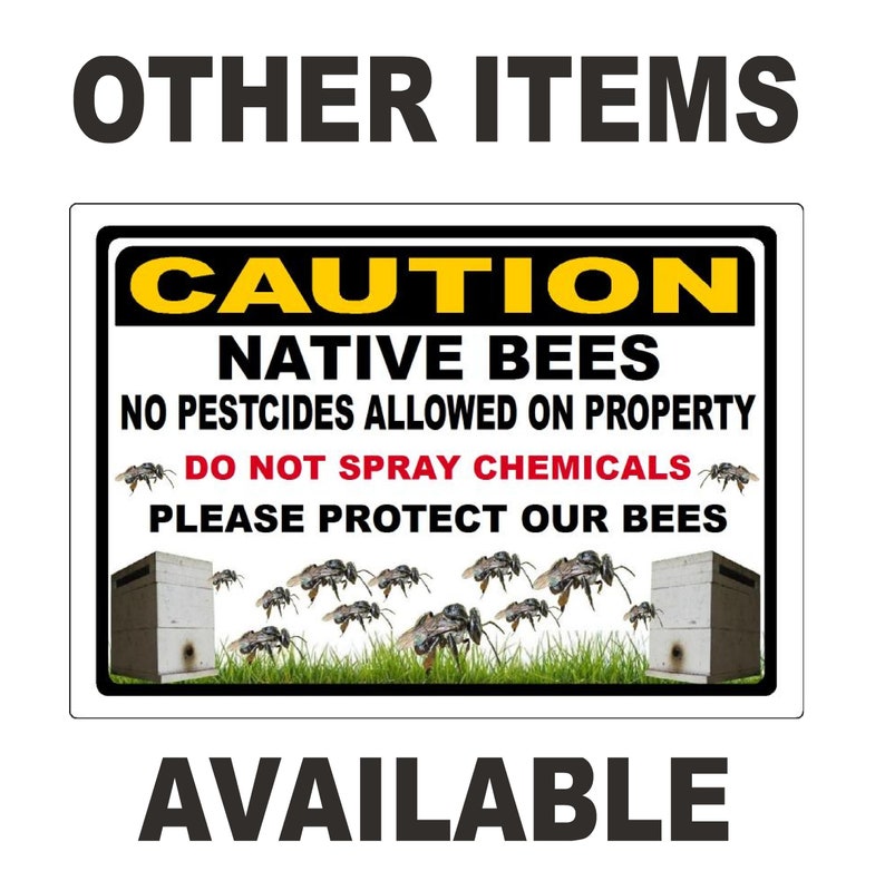 Native Bee Area Sign - Etsy