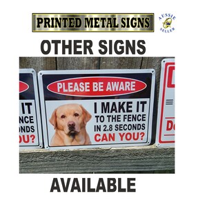 Staffy Staffordshire Bull Terrier Sign, Beware of the Dog Printed Metal ...