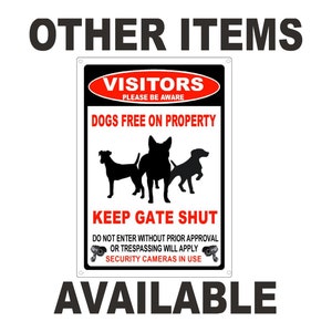 Staffy Staffordshire Bull Terrier Sign, Beware of the Dog Printed Metal ...
