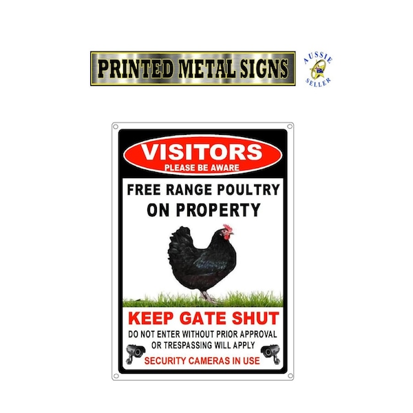 Poultry Black Hen Farm Sign - Etsy