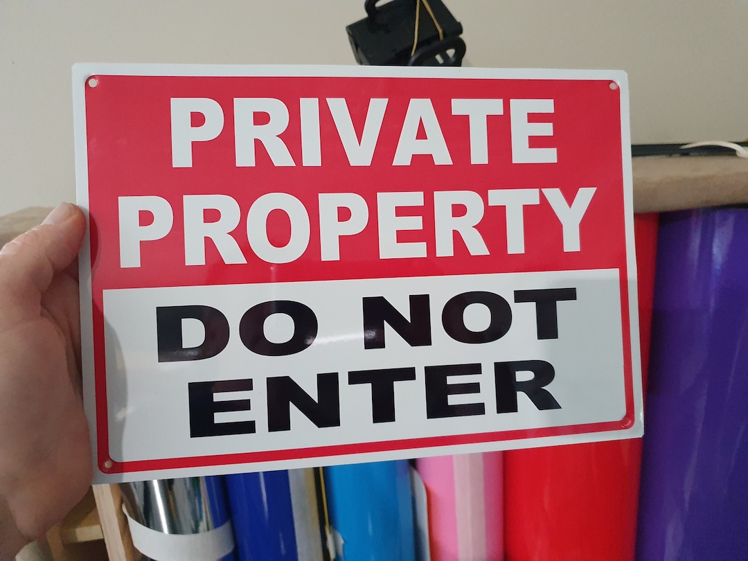 Private Property Do Not Enter Sign - Etsy
