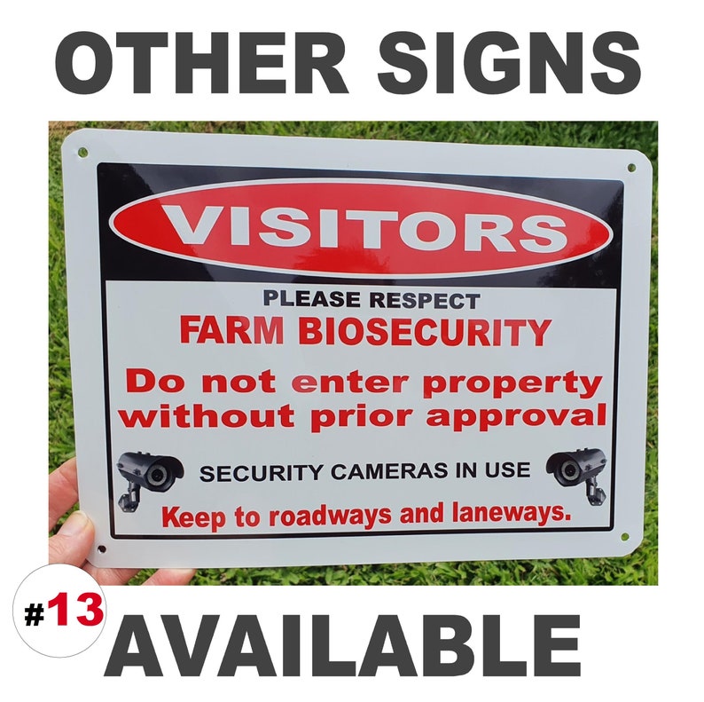 Harvesting Biosecurity Gate Property Personalized Sign - Etsy