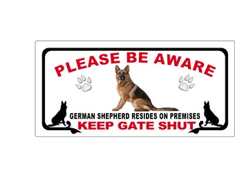 German Shepherd on Board Car Window Sticker Security - Etsy UK