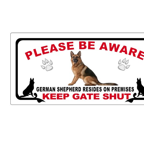 German Shepherd on Guard Sign German Shepard Sign Custom Pet - Etsy