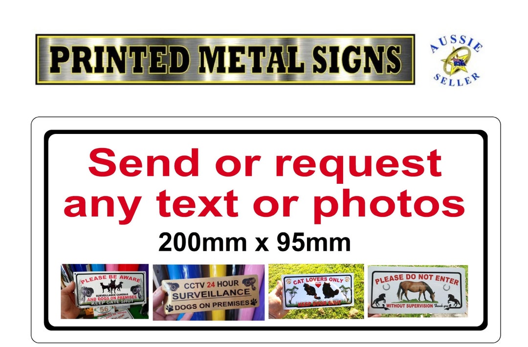 Custom Home or Business Sign Plaque Brushed Metal - Etsy