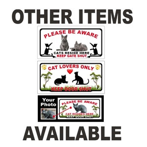 Cats on Premises Door Sign - Etsy