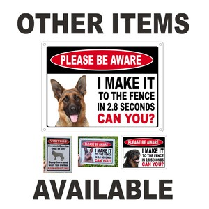 German Shepherd Guard Dog Sign - Etsy